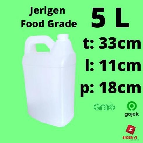 Jual Jerigen plastik Putih Natural Baru 5 10 20 25 30 Liter L Dirigen ...