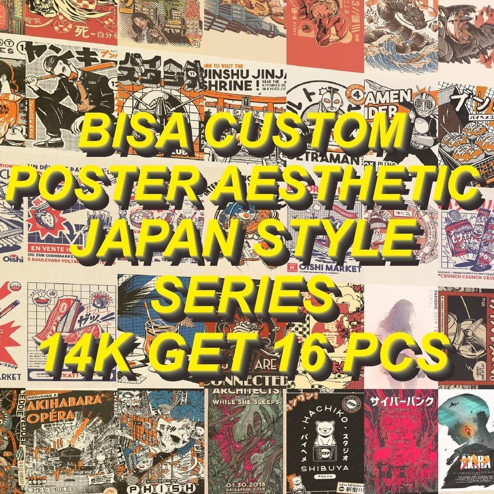 Jual Poster Aesthetic Japan Style Retro Art Poster Dinding Aesthetic ...