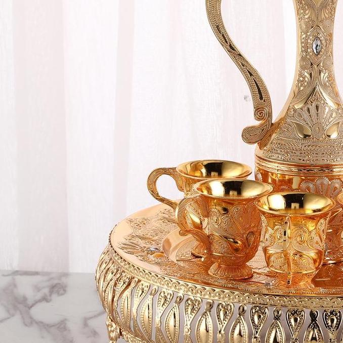Jual 8Pcs Teko Arab Aladin Set Gold Warna Emas Ornament/set Gelas ...
