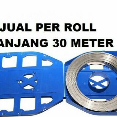 Jual STRAPPING BAND 19 MM STAINLESS / TALI PENGIKAT PETI BAND IT TOOLS ...