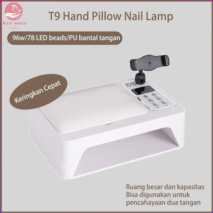 Jual Nail.world T9 Nail Lamp with Hand Pillow dan Meja Kutek 96 Watt 78 Bead Beads PREMIUM ...