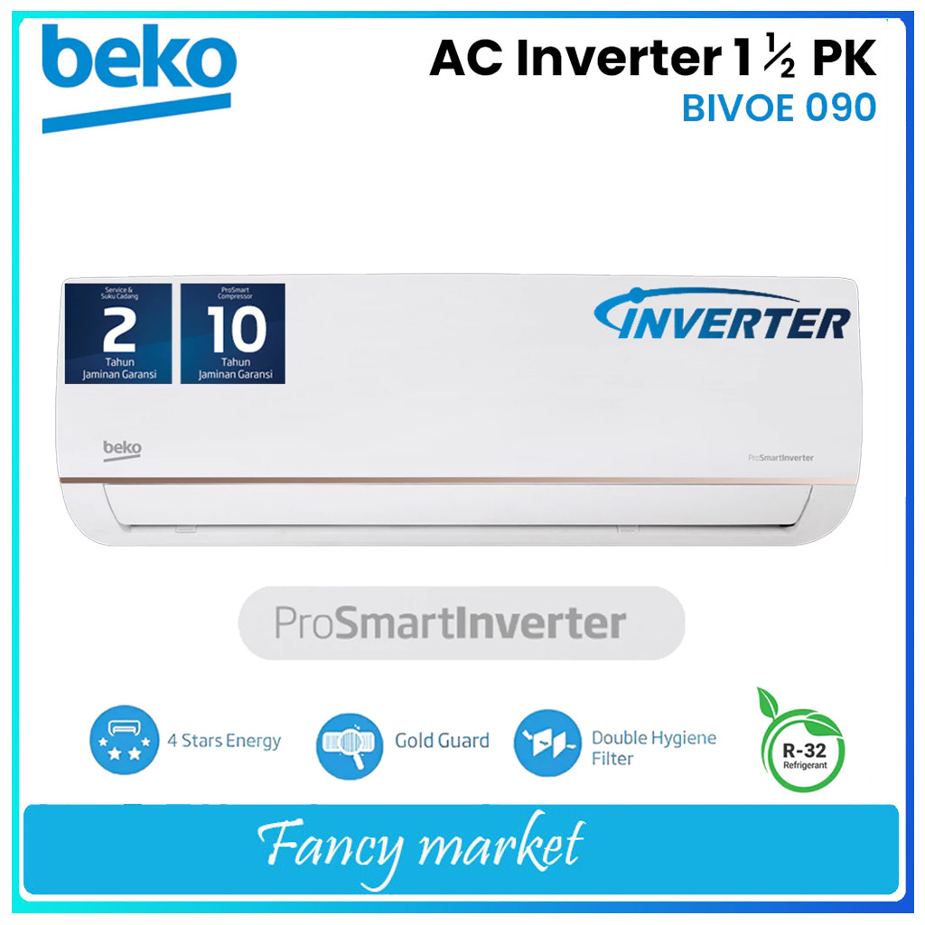 Jual AC BEKO INVERTER 1 1/2PK LOW WATT R32 BIVIO-120 PRO SMART INVERTER ...