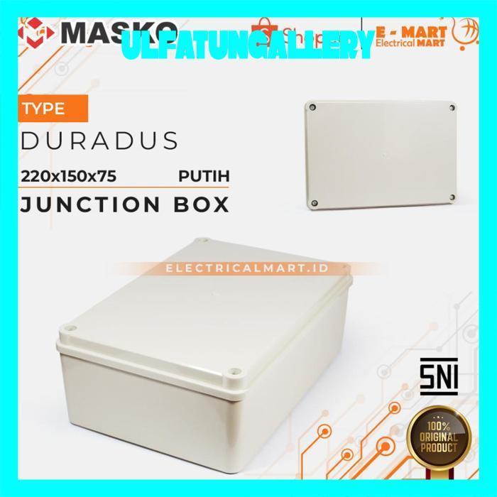 Jual fbx-4 MASKO Duradus Hitam Putih Datar polos 220x150x75 Junction ...