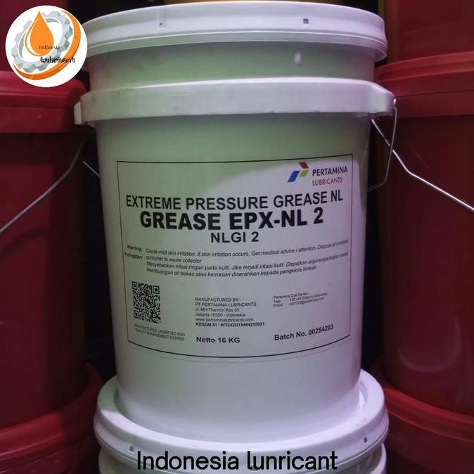 Jual Pertamina Grease EPX-NL 2 (extreme pressure grease NL) NLGI 2 Pail ...