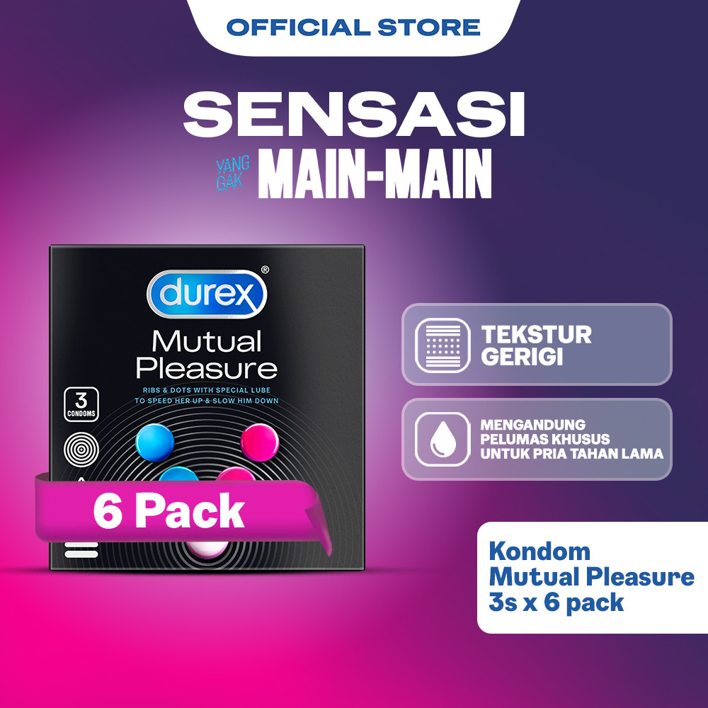 Jual Durex Mutual Pleasure Kondom Gerigi Kondom Pria Tahan Lama 3s (6 ...