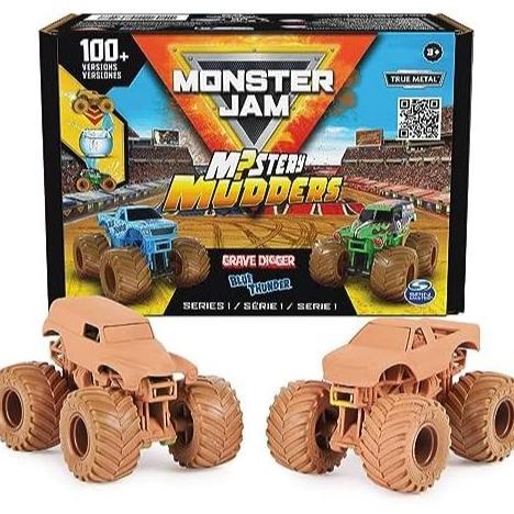 Jual Monster Jam, Mystery Mudders 2-Pack Monster Trucks, Official 1:64 ...