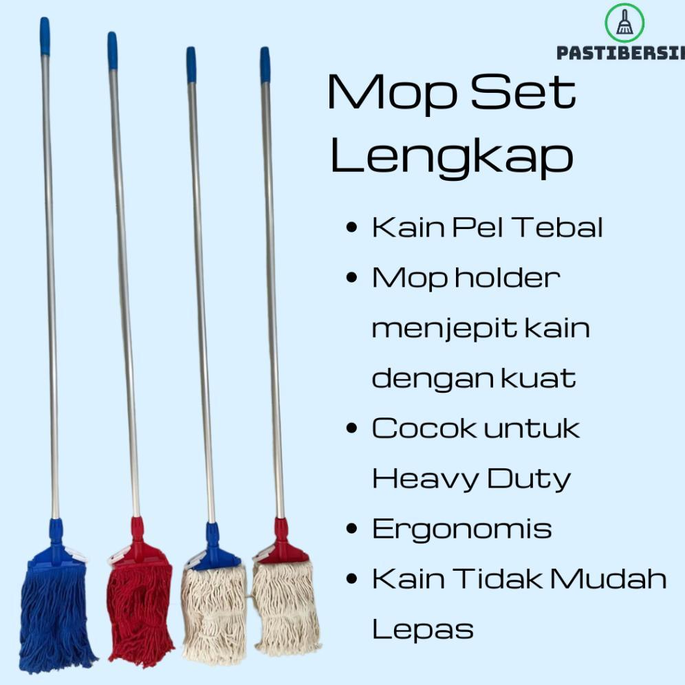 Jual Alat Pel Set Lengkap / Pel Lantai Set Lengkap (Mop Holder + Kain ...