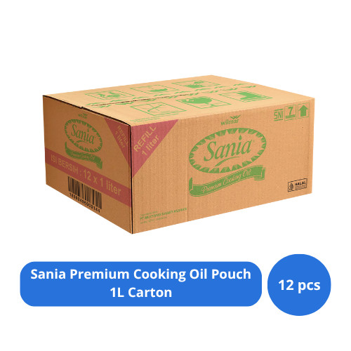 Jual Sania Minyak Goreng Sawit Premium Cooking Oil Pouch 1L Carton (12 ...