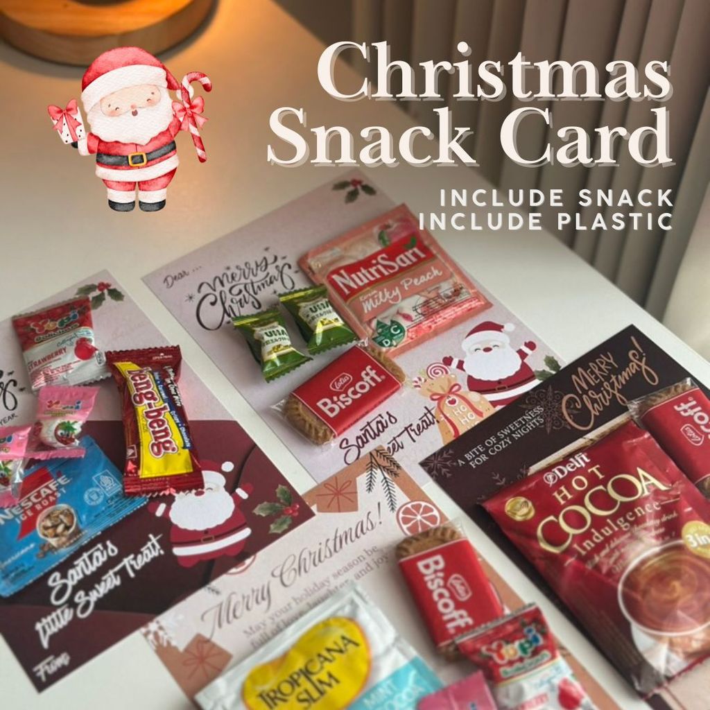Jual Christmas Snack Card | Kartu Natal dengan Snack | Kado Mini ...