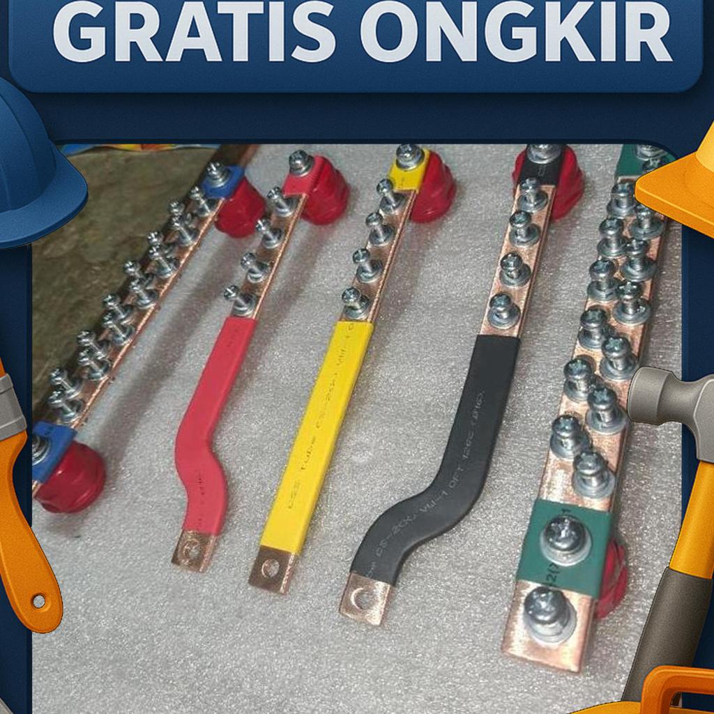Jual Busbar Rstn + Ground Panjang 20 Cm Untuk Mccb 30A/100A | Shopee ...