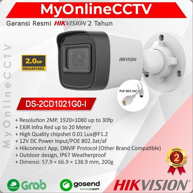 Jual DS-2CD1021-I IP Camera Hikvision Paket CCTV Outdoor Resmi POE WDR ...