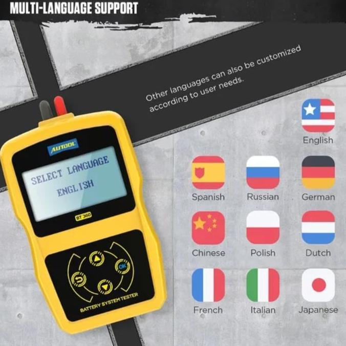 Jual NUWAX AUTOOL TESTER AKI BATERAI BT360 12V DIGITAL ANALYZER ...