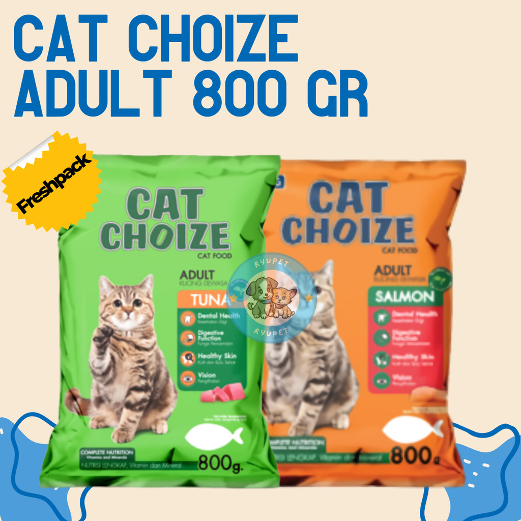 Jual Cat Choize ADULT Dry Food 800gr Tuna/Salmon Sehat Gigi | Shopee ...