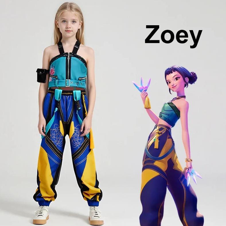 Jual New Anime Kids Girl Roleplay Cosplay Costumes Zoey Full Costume ...
