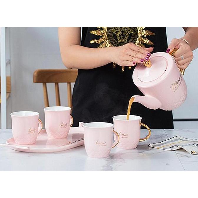Jual Teko Tea Set Cup Nordic Mermaid Pink Style By Come Buy 320-257 ...