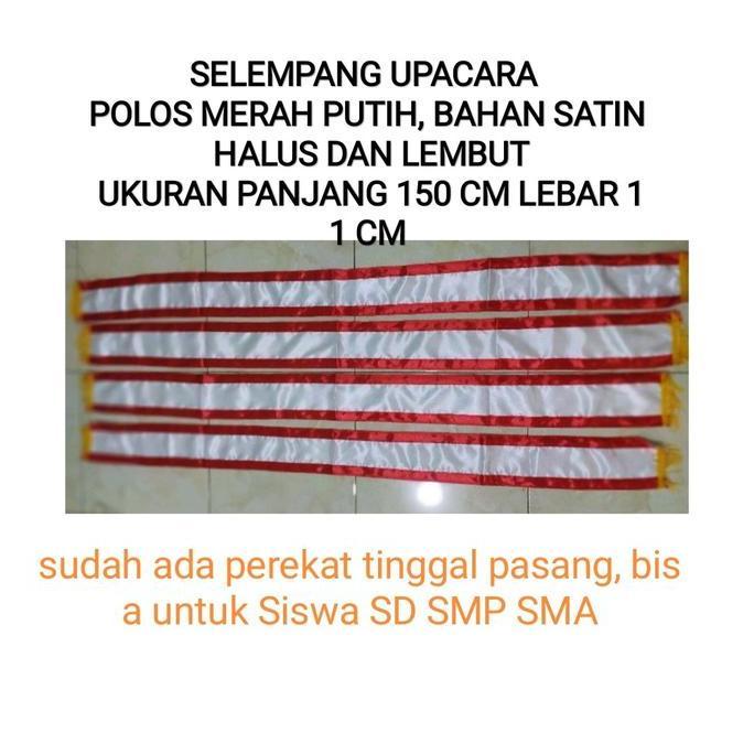 Jual 10 Slempang upacara Polos/selendang upacara bahan satin ukuran 150 ...