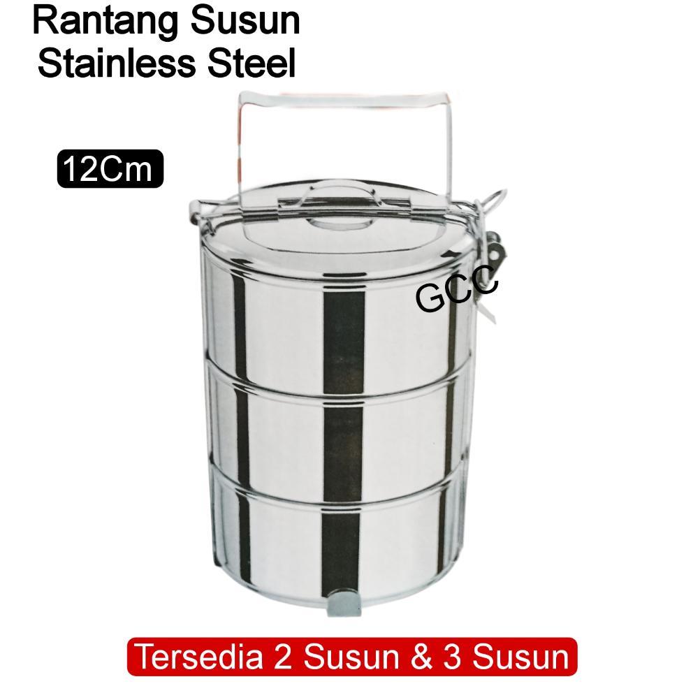 Jual NEW PROMO A1 Rantang Tingkat Susun Stainless Steel 12 Cm Dua Susun ...