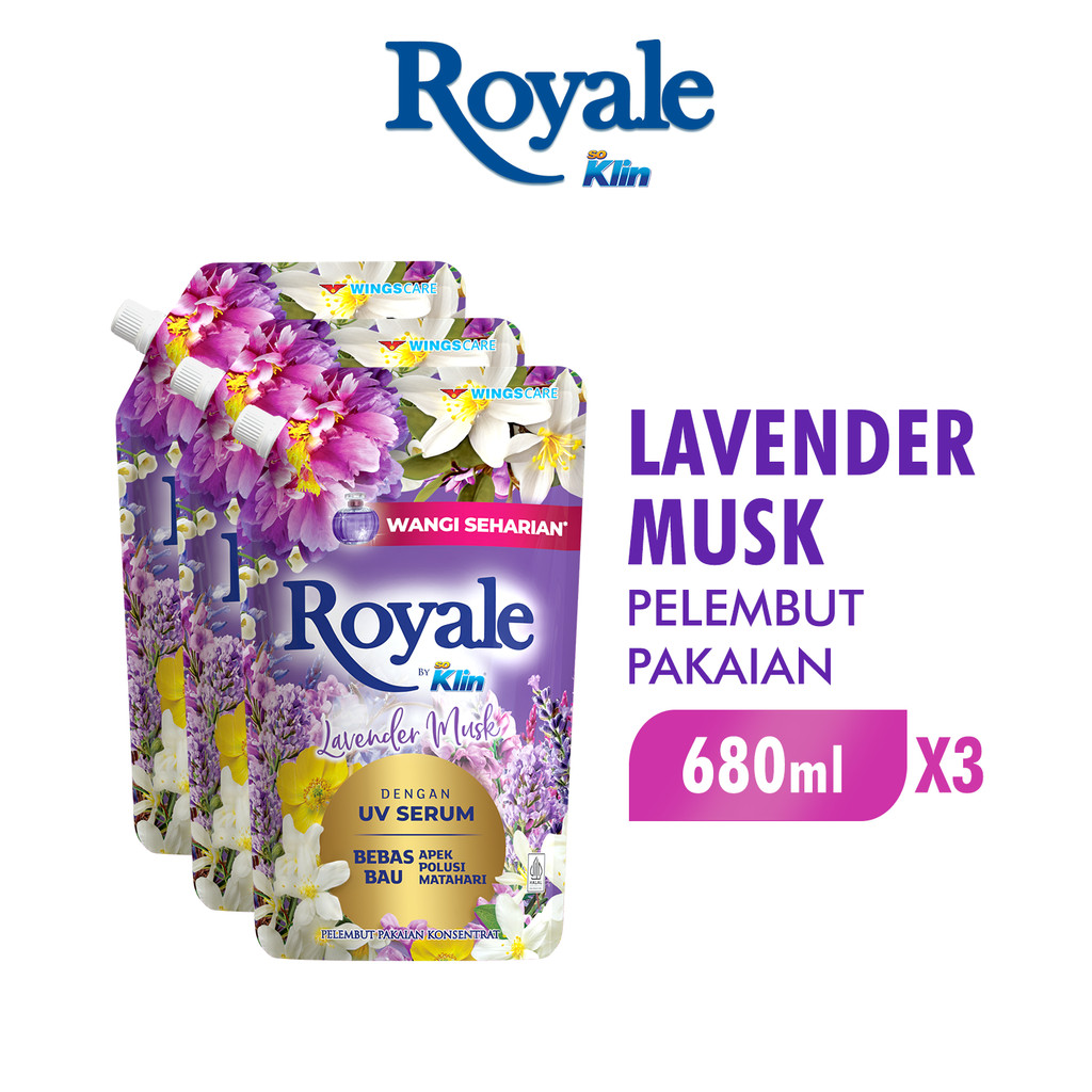 Jual Royale Pelembut dan Pewangi Pakaian Lavender Musk 680 ml x3 ...