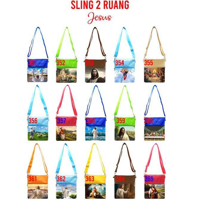 Jual ```````] Sling 2 Ruang Seri Yesus Kristus Jesus Christ Souvenir ...