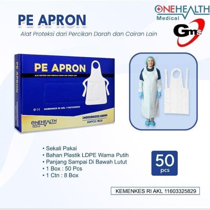Jual Apron Plastik Onemed / Onehealth Pak isi 50 Pcs | Shopee Indonesia