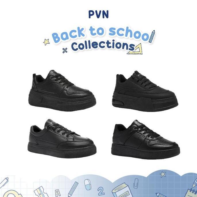 Jual Terpopuler- Pvn Jeno Back To School Sneakers Sepatu Sekolah Hitam ...