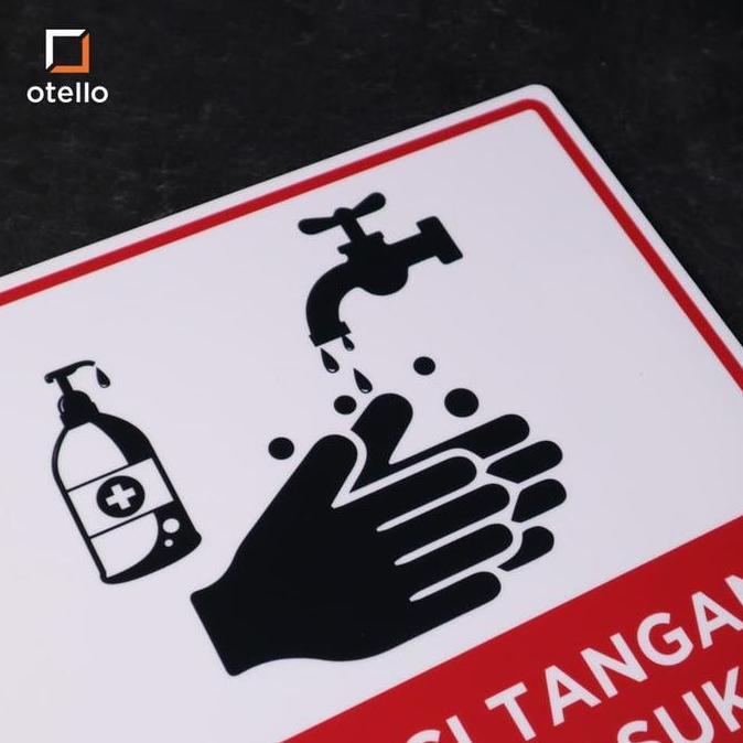 Jual Instancodbisa- Harap Cuci Tangan Sebelum Masuk | 25 X 20 Cm | Sign ...