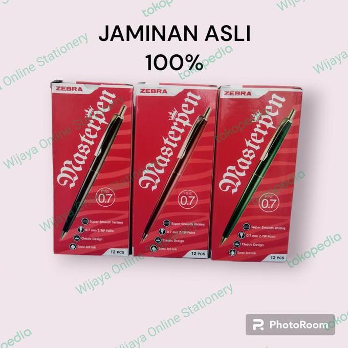 Jual Bolpen ZEBRA MASTERPEN 0.7 (Lusin) | Shopee Indonesia