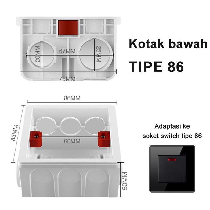 Jual FARMUKE [ReadyKurir lokal] Kamanni Inbow Saklar 86*86mm Kotak ...