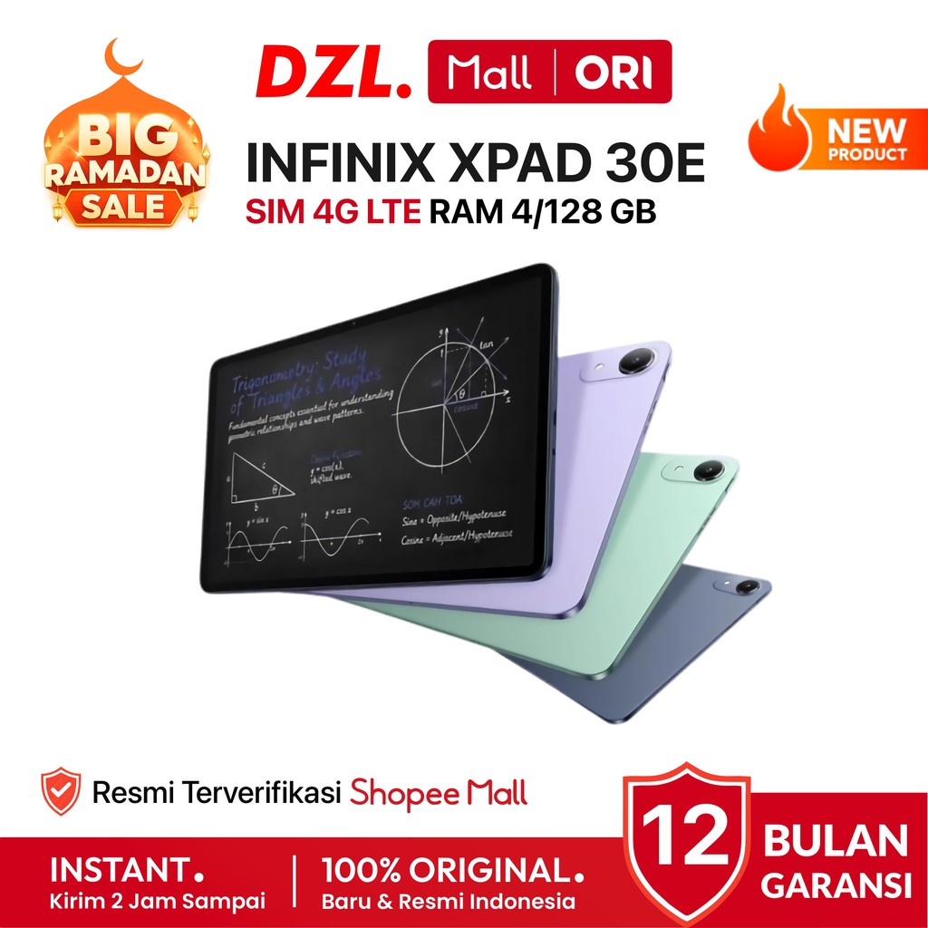 Jual DZL - Tablet INFINIX XPAD 30E 4/128 GB 4G LTE + WiFi Original ...