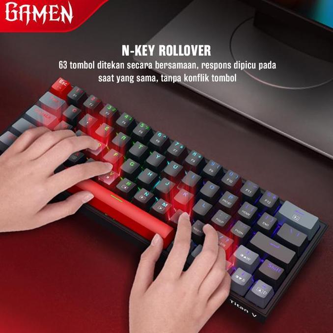 Jual GAMEN Titan V Lite Latest Titan Series Mechanical Gaming Keyboard ...
