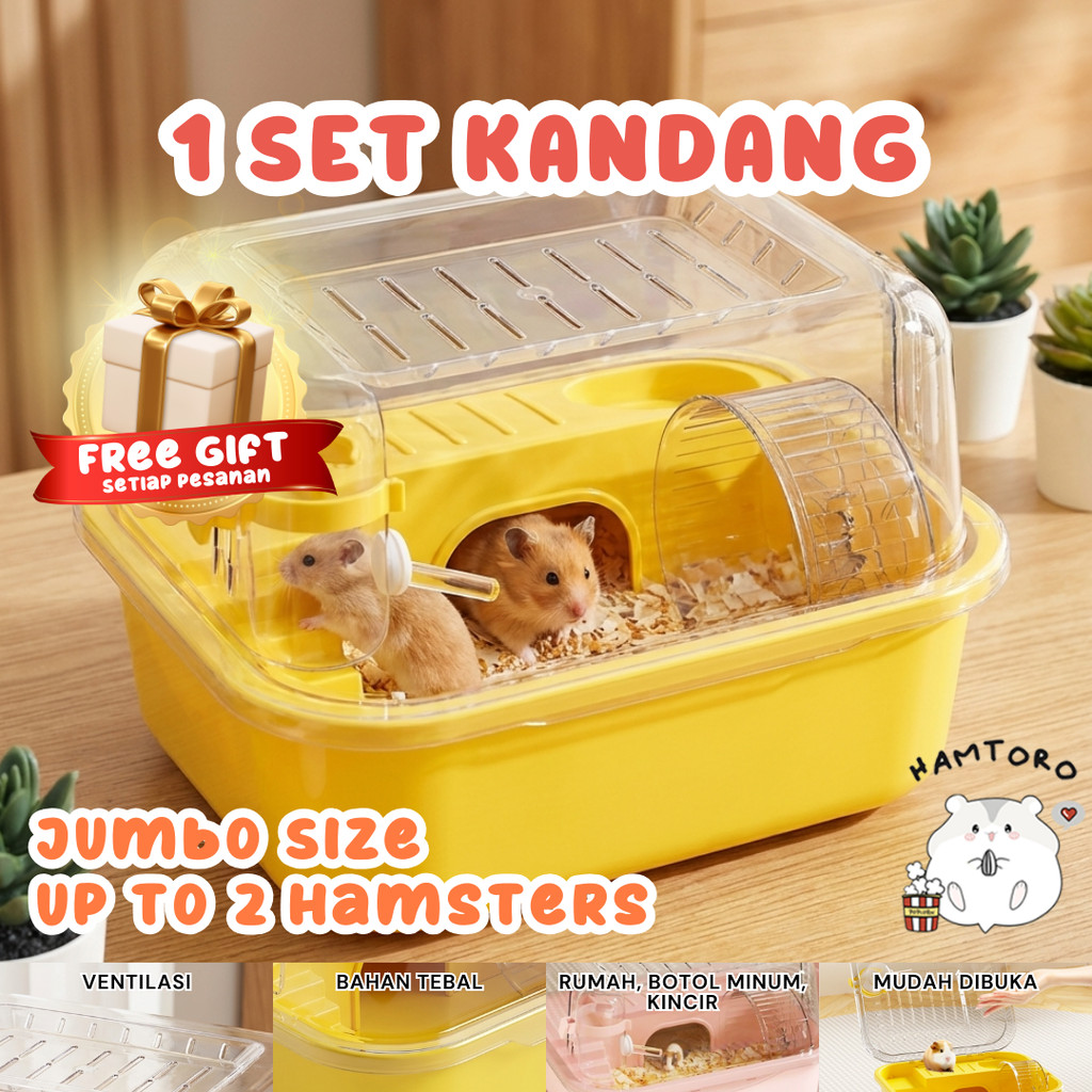Jual Hamtoro / Kandang Hamster Besar / Rumah Hamster / Kincir Hamster ...