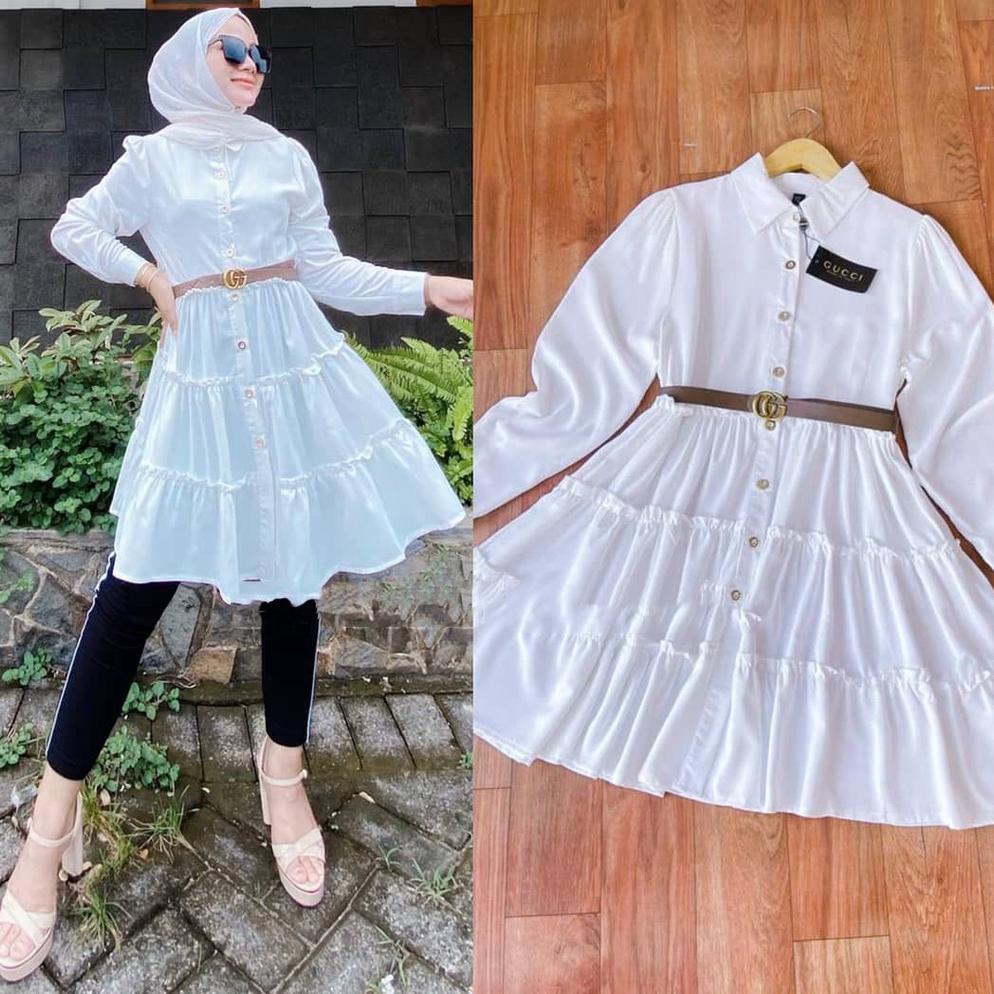 Jual R.A - Tunik Eliza Atasan Baju Polos Fit To Xl Matt Shakila Premium ...