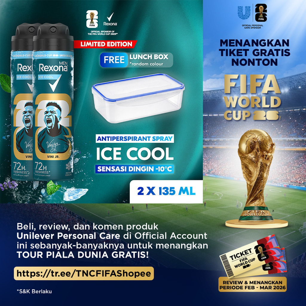 Jual BUY 2 REXONA MEN LIMITED EDITION FIFA ANTIPERSPIRANT AEROSOL ...