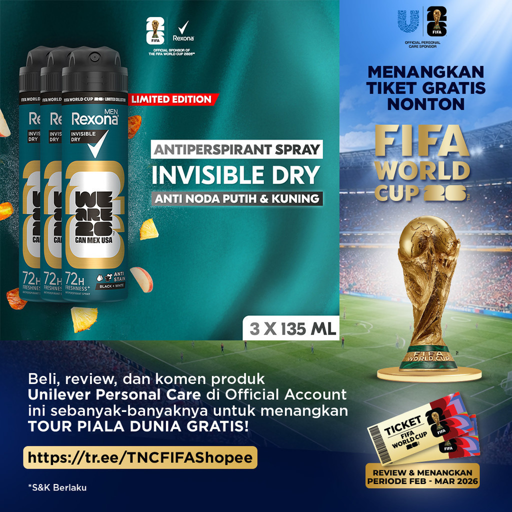 Jual REXONA MEN LIMITED EDITION FIFA ANTIPERSPIRANT AEROSOL DEODORANT ...