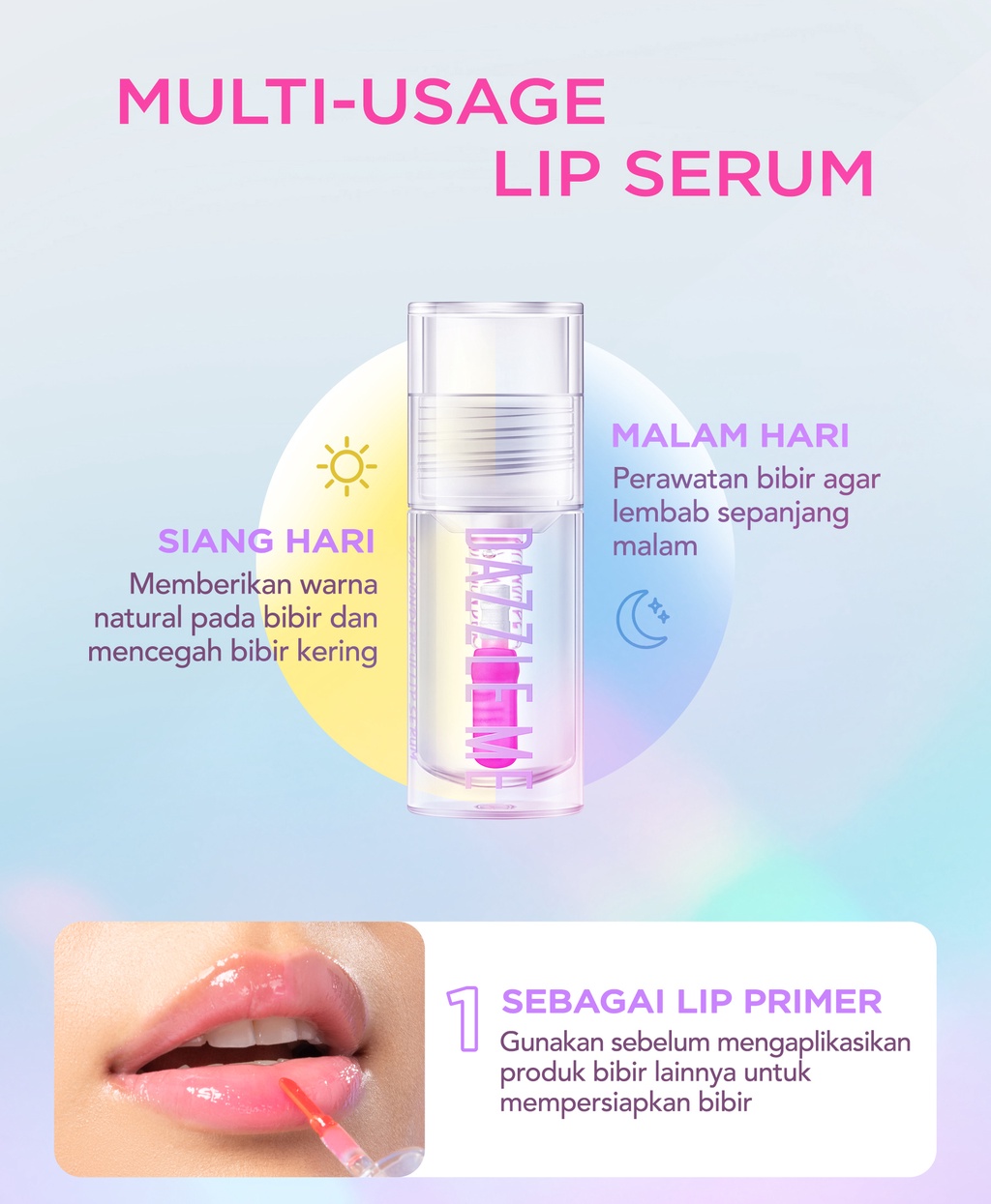 Jual DAZZLE ME 24/7 Wonderfullip Serum Pencerah Bibir hydrating Lip Serum Moisturizing Lip ...