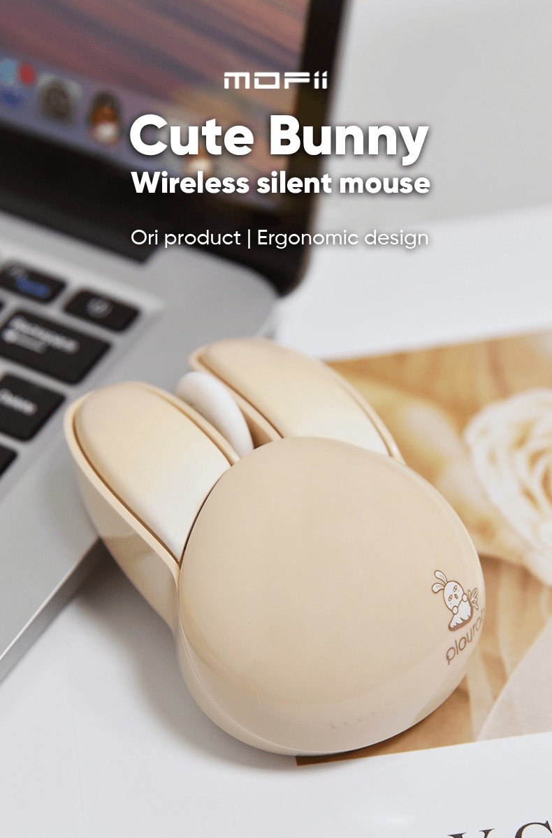 Jual MOFii Mouse Wireless 2.4G Silent Click Rabbit Ear Design M6 ...
