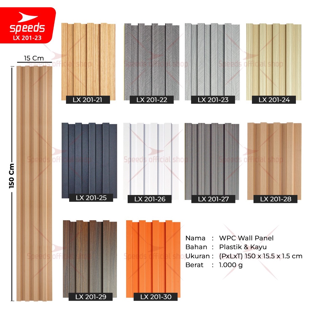 Jual SPEEDS WPC Wood Panel Wallpanel Panel Wood Wall Panel Hiasan ...