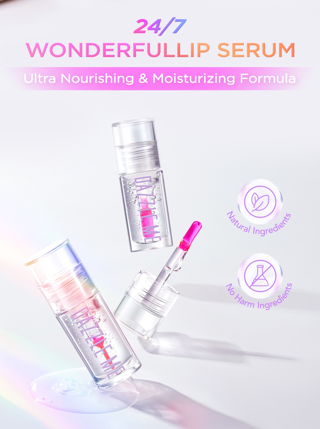 Jual DAZZLE ME 24/7 Wonderfullip Serum Pencerah Bibir hydrating Lip Serum Moisturizing Lip ...