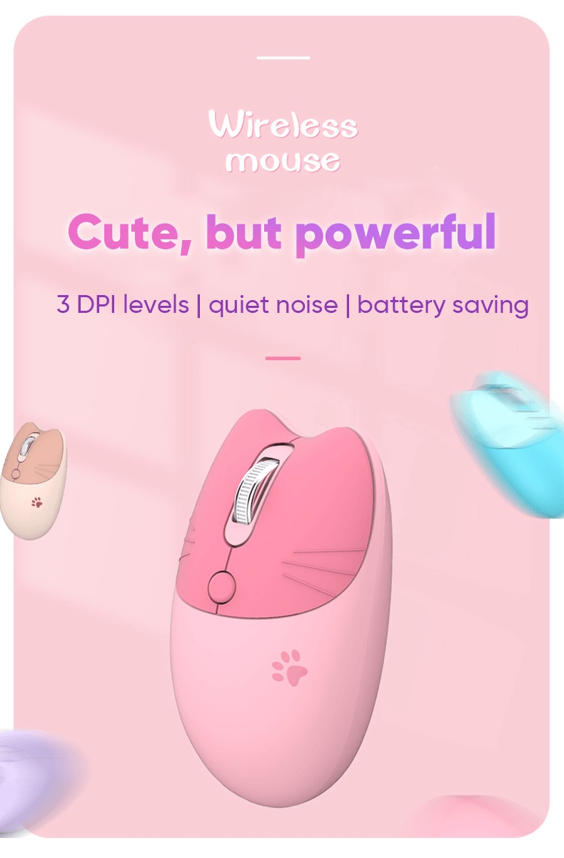 Jual MOFii Mouse Wireless 2.4G Cat Ear Design M3 | Shopee Indonesia
