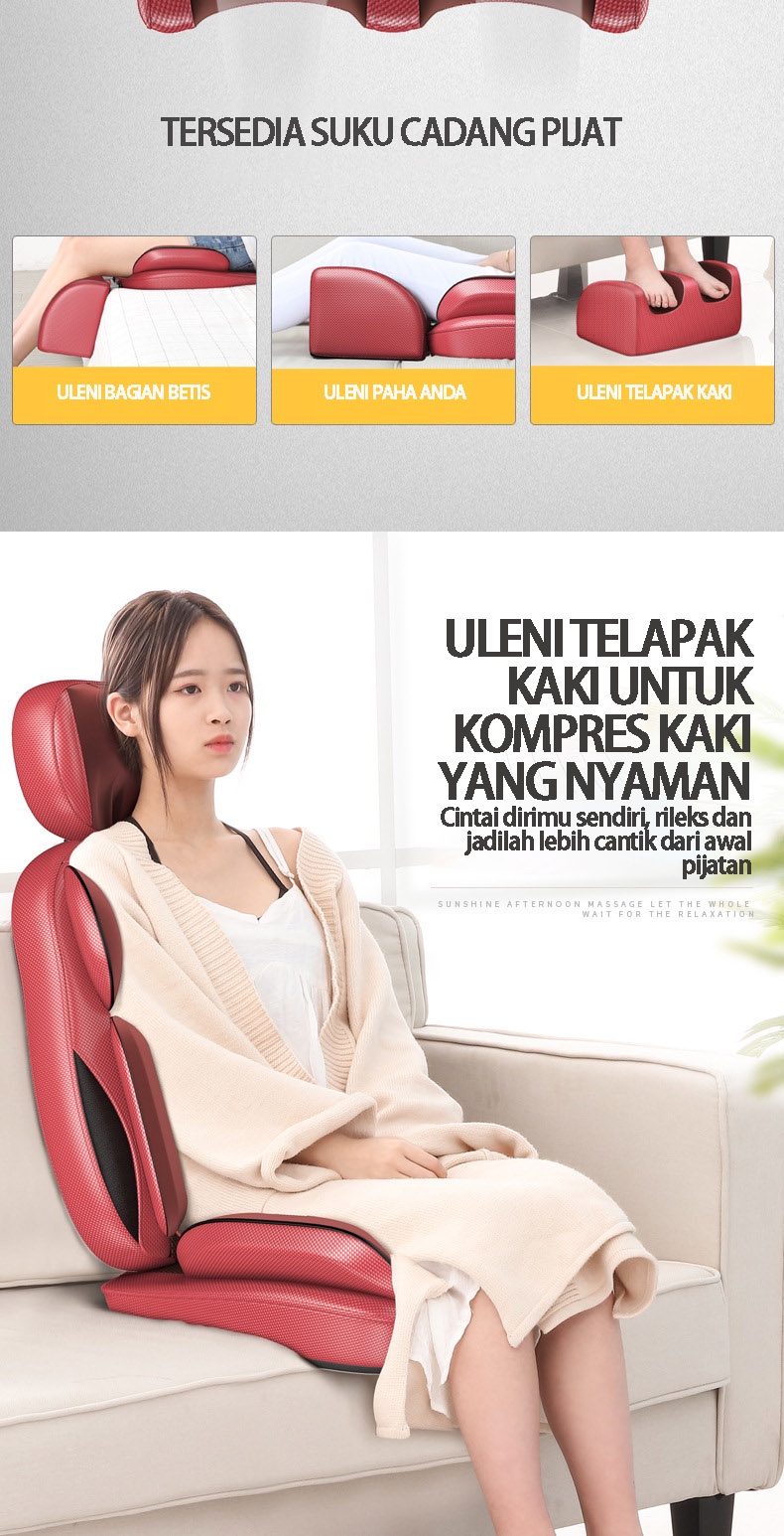 Jual Benbo Bantal Pijat Elektrik / Kursi Pijat Seluruh Tubuh / Bantal Pijat Portabel / Bantalan ...