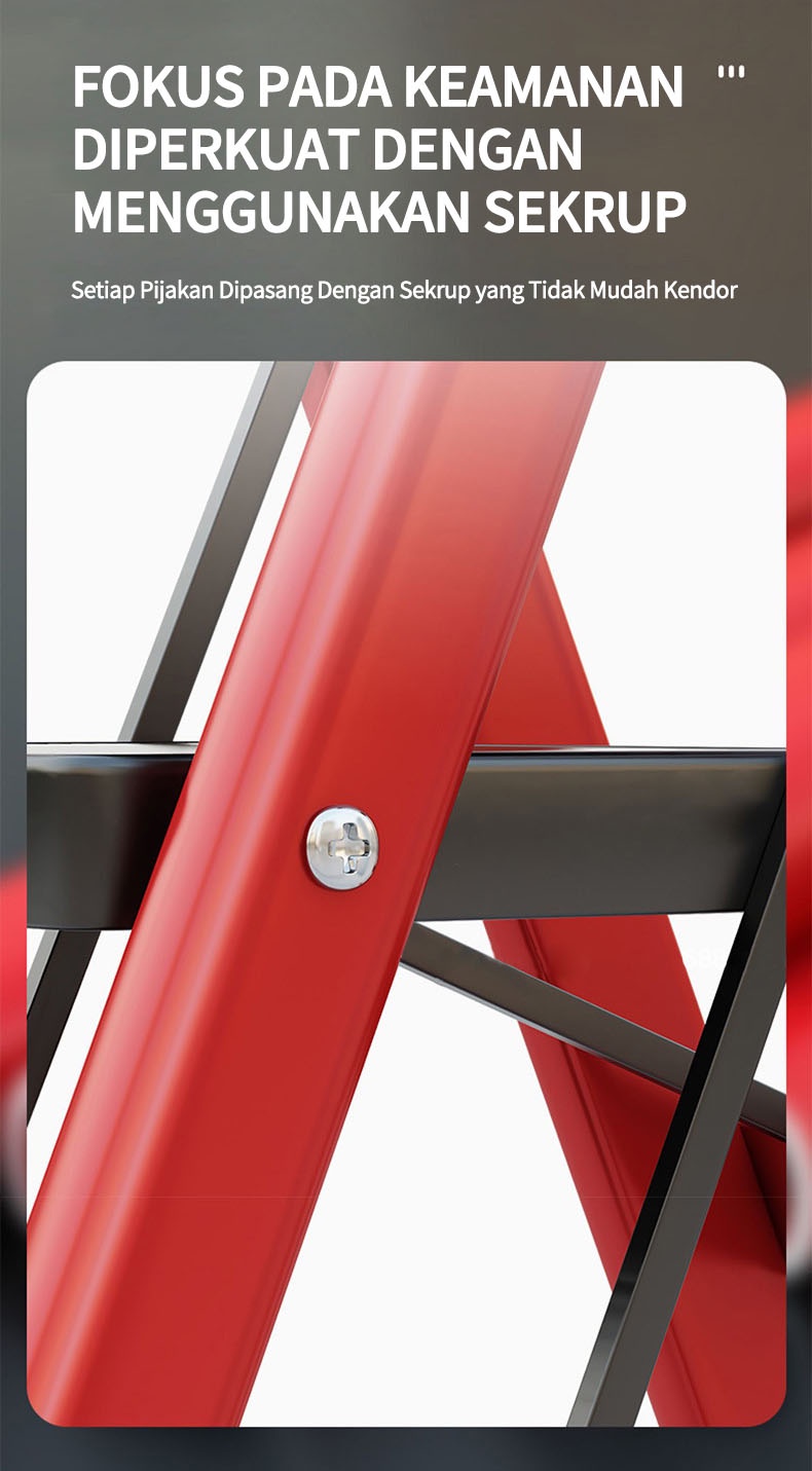 Jual Tangga 3/4/ Step Rumah Lipat Tangga Besi Lipat Household Steel Ladder/ Tangga Lipat ...