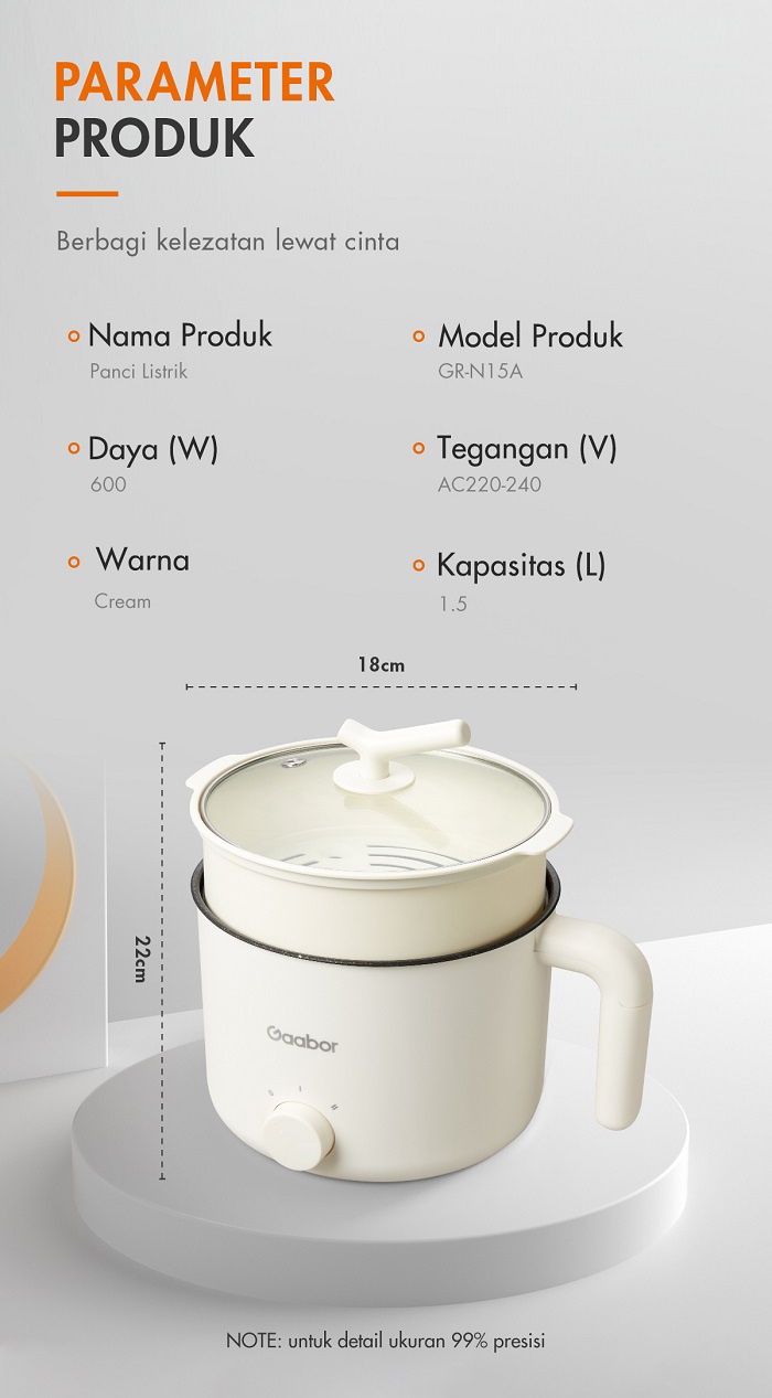 Jual Gaabor Panci Listrik Serbaguna Electric Cooker Anti Lengket ...