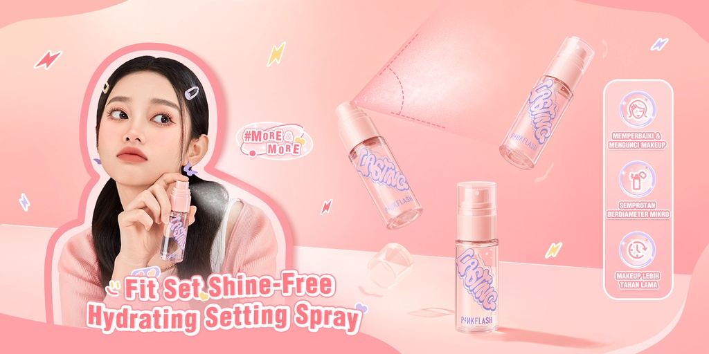 Jual PINKFLASH Setting Spray Shine-free Hydrating Oil-control Matte ...