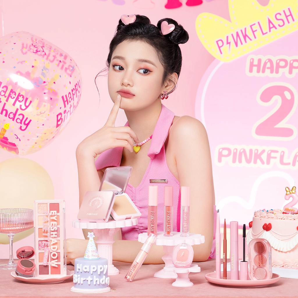 Jual PINKFLASH Happy2Pinkflash 2 Anniversary Full Makeup Set Face Eyes ...