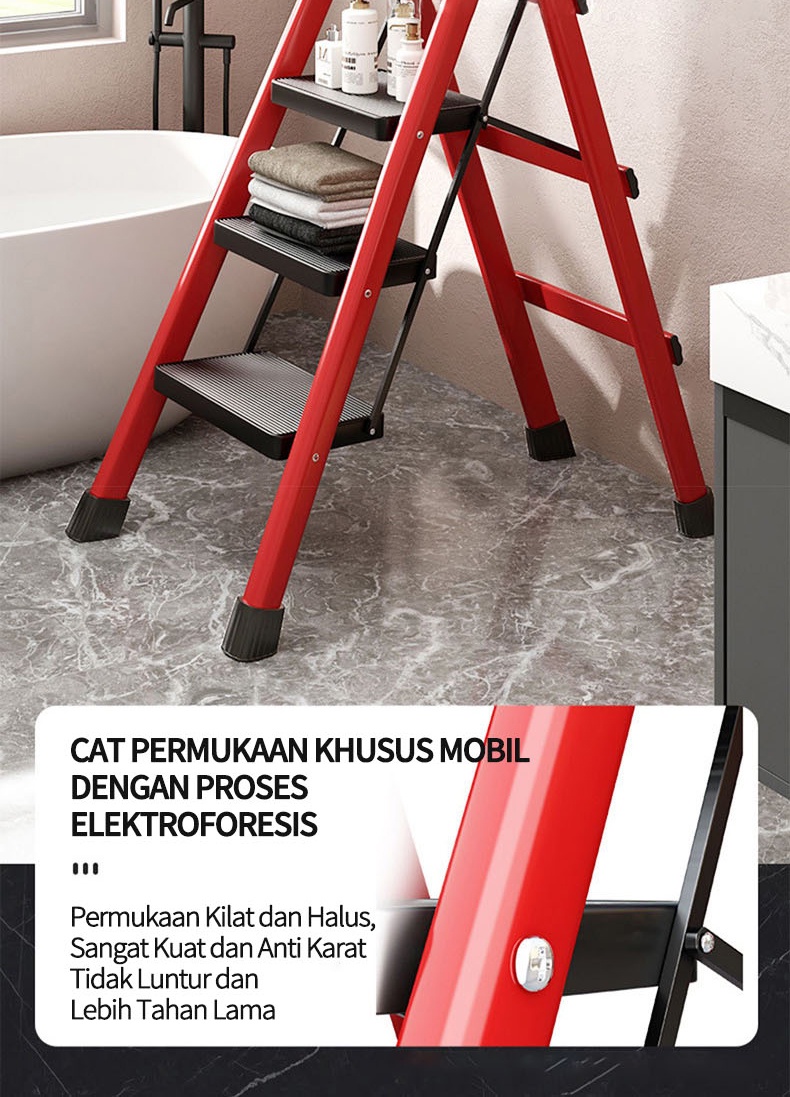 Jual 3-6 Step Tangga Lipat Multifungsi / Baja Karbon Tebal Anti Licin ...