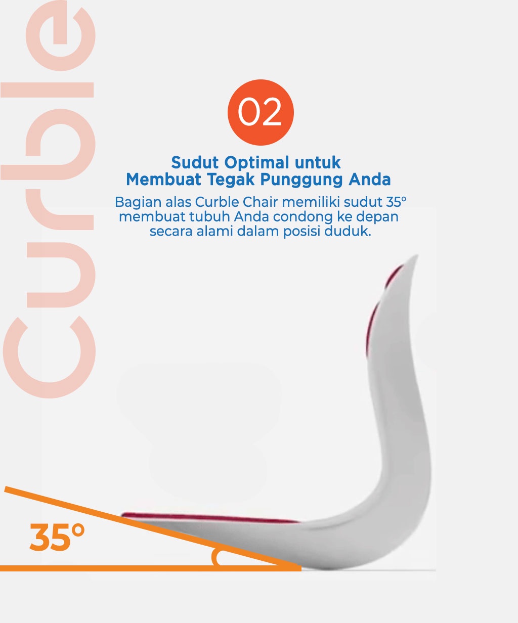Jual Curble Posture Chair Wider - Grey | Shopee Indonesia
