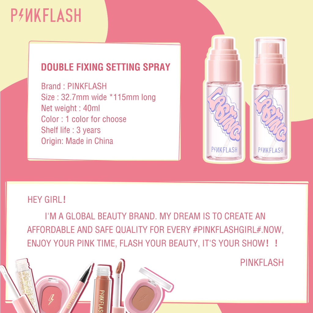 Jual PINKFLASH Setting Spray Shine-free Hydrating Oil-control Matte Long-lasting Lock Makeup ...