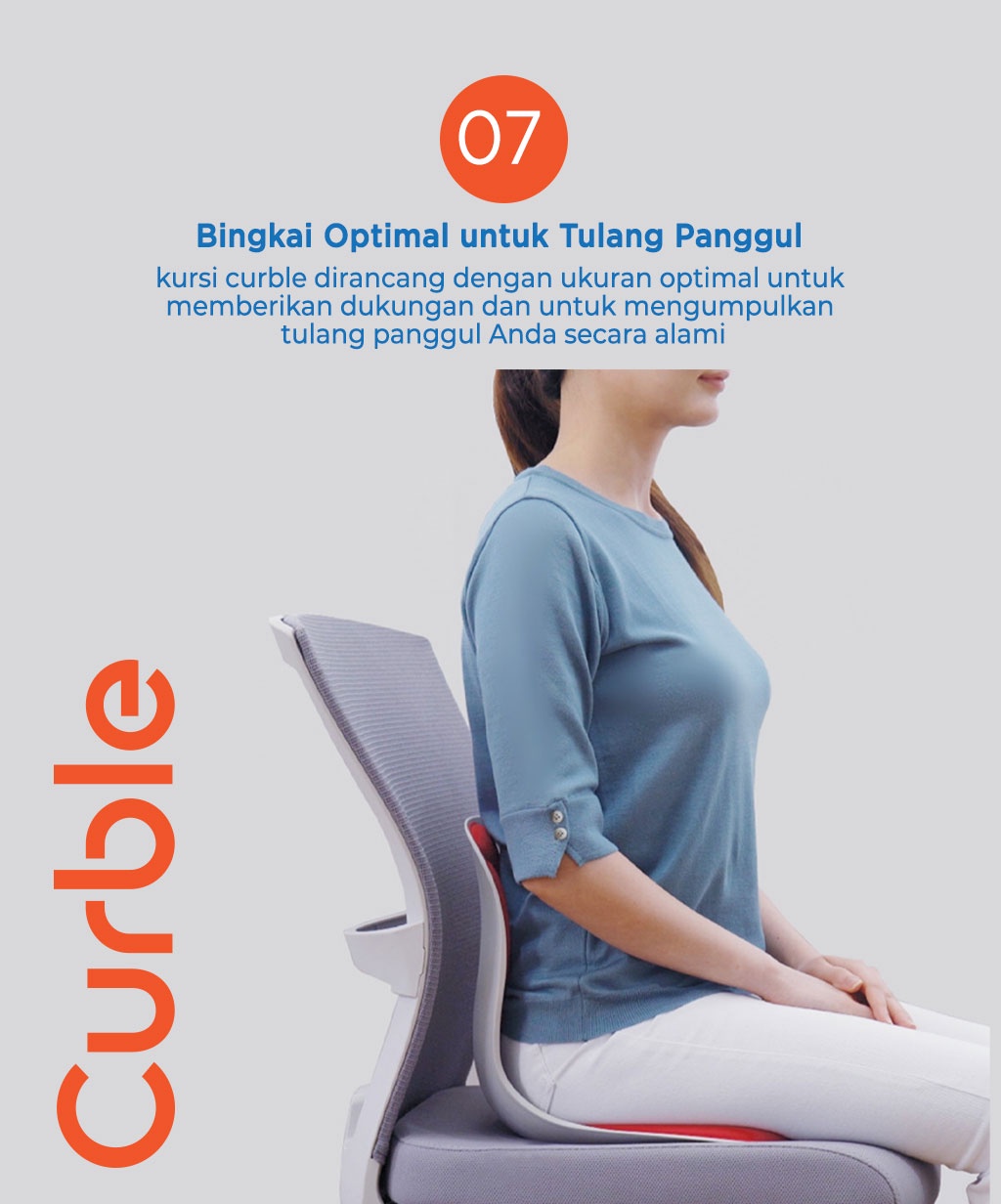 Jual Curble Posture Chair Wider - Grey | Shopee Indonesia
