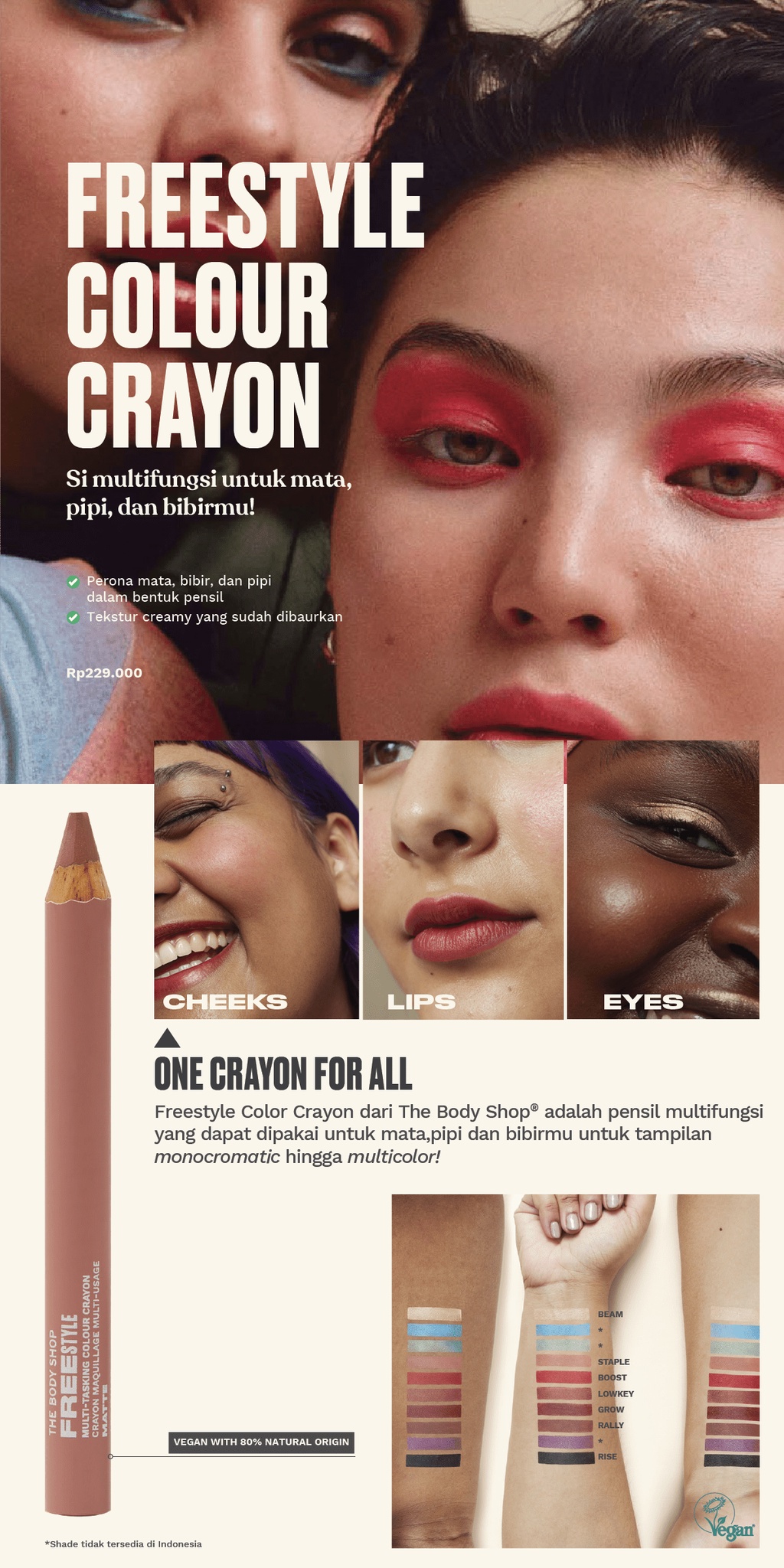 Jual The Body Shop Freestyle Colour Crayon Rally 4.2g | Shopee Indonesia