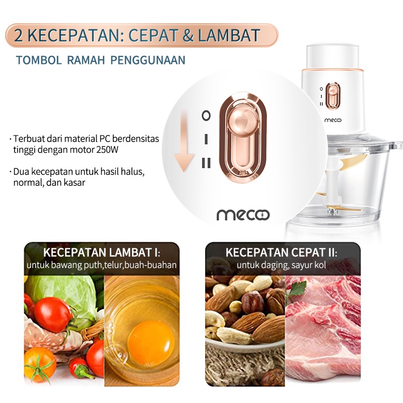 Jual Mecoo Most Aesthetic 5 in 1 Chopper Antibacterial Odorless 250 Low ...